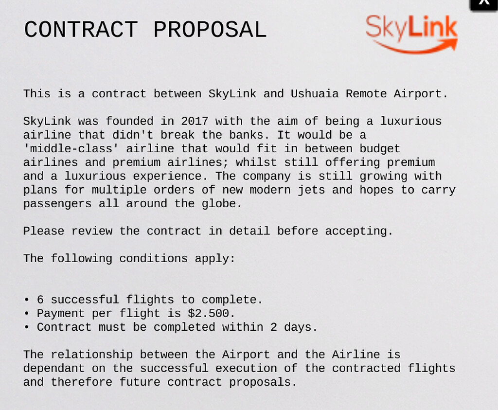 Airline Contract: Small or Medium Type Information missing - Support ...